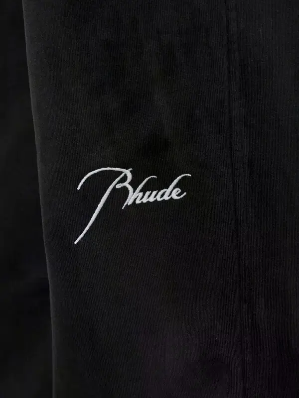 Rhude Classique Logo-embroidered Wide-leg Track Pants