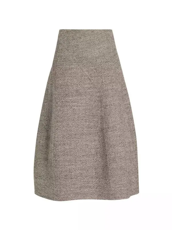 Proenza Schouler Gaelle Skirt In Double Face Melange Outerwear - Grey