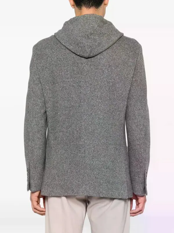 Eleventy Hooded Single-breasted Jacket