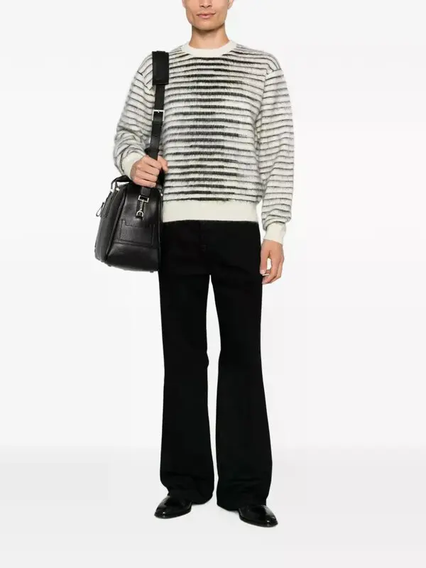 TOM FORD Striped Crew-neck Sweater - Neutrals