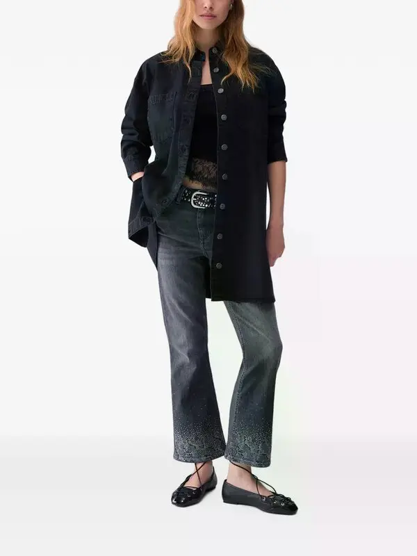 Liu Jo Embroidered Denim Shirt Dress