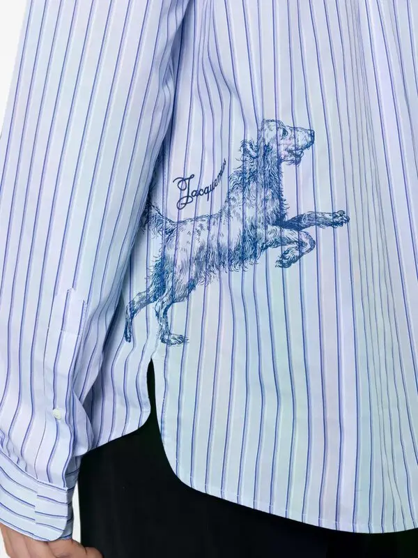 Jacquemus Dog-print Striped Shirt