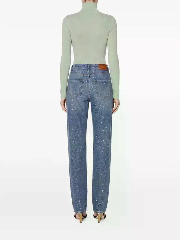 Elisabetta Franchi Knit Turtleneck Top With Openwork Embroideries