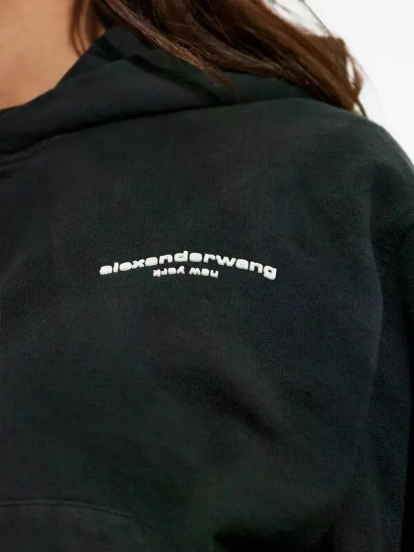 Alexander Wang Logo-print Zip-up Hoodie