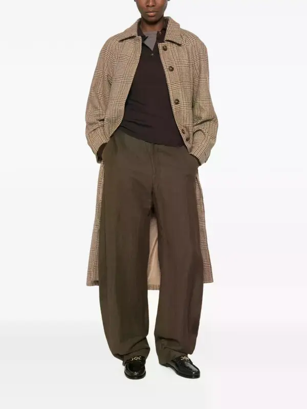 JCSOPHIE Panna Check-pattern Raglan-sleeve Coat - Neutrals