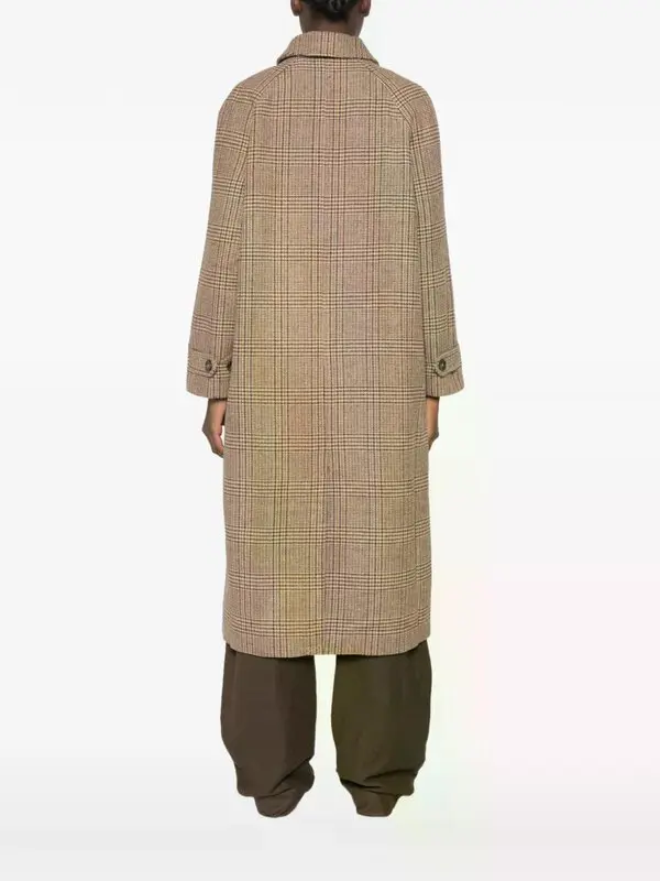 JCSOPHIE Panna Check-pattern Raglan-sleeve Coat