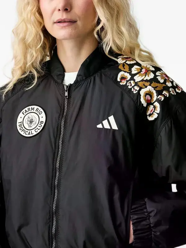 Adidas X Farm Rio Floral-print Bomber Jacket