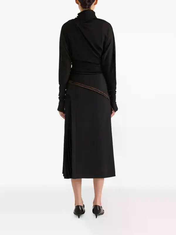 Proenza Schouler Justine Skirt In Bonded Wool Satin