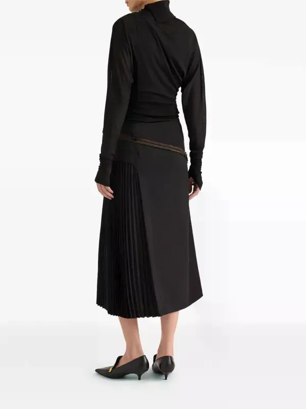 Proenza Schouler Justine Skirt In Bonded Wool Satin