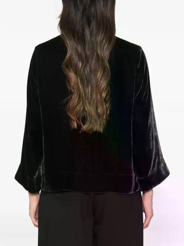 WHYCI Floral-devoré Velvet Jacket