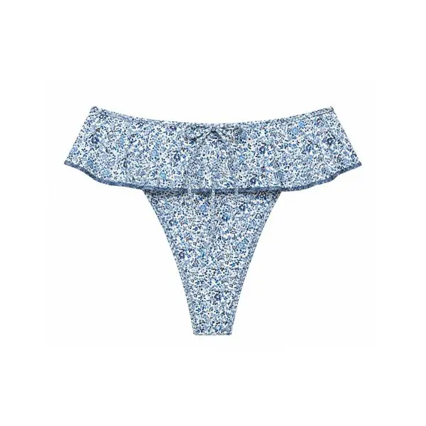 MONTCE Petite Fleur Tamarindo Ruffle Bikini Bottom - Blue