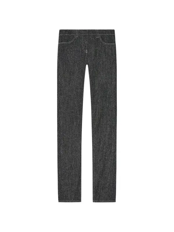 COURREGES Denim Tweed Jeans - Black