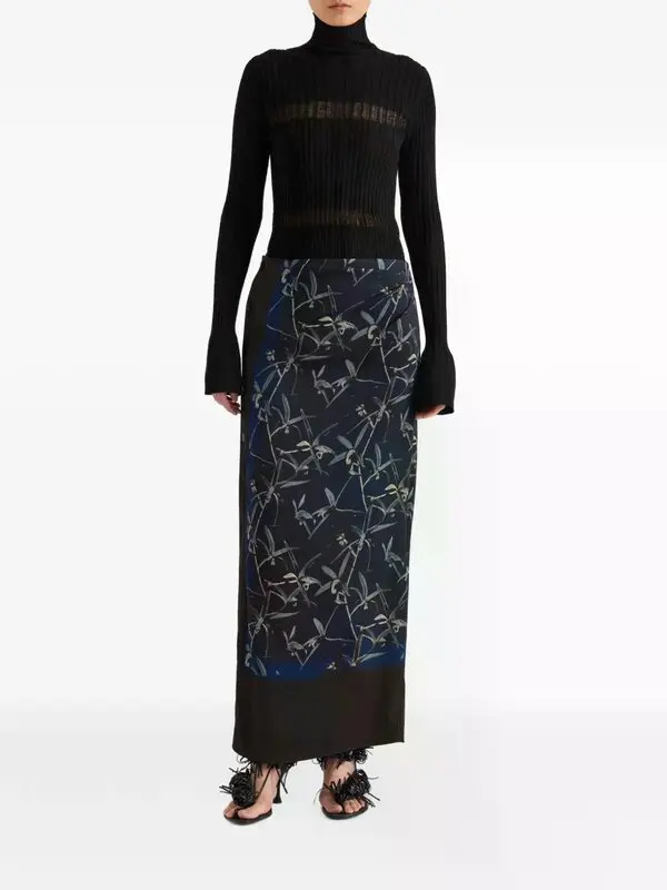 Proenza Schouler Anais Skirt In Printed Stretch Cady
