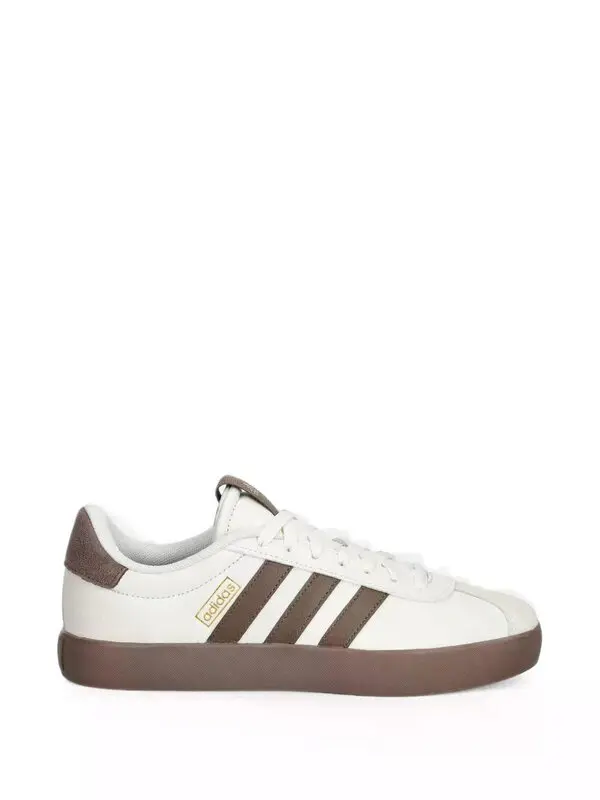 Adidas Vl Court 3.0 Three-stripe Panelled Sneakers - Neutrals