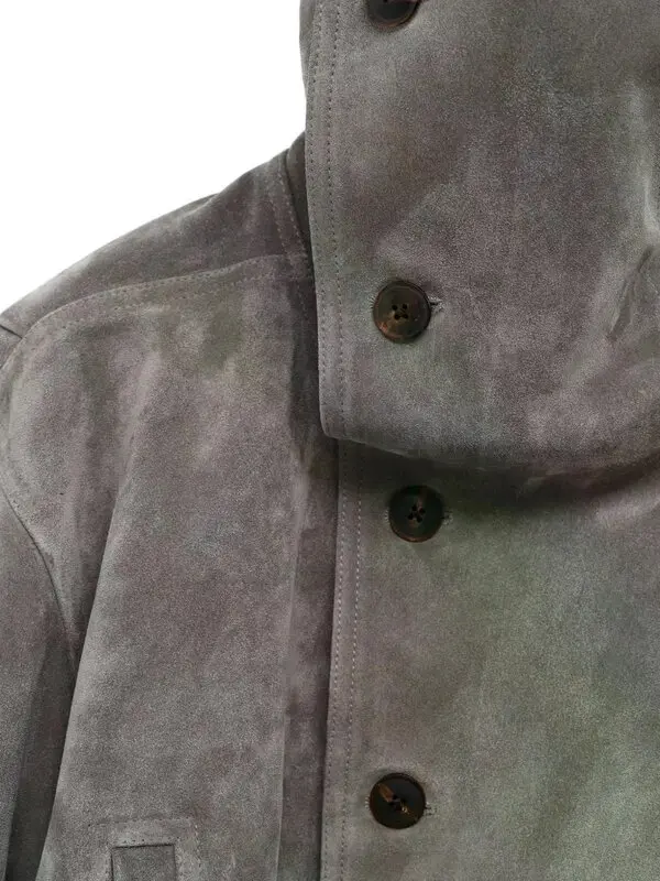 Rick Owens High-neck Buttoned Jacket