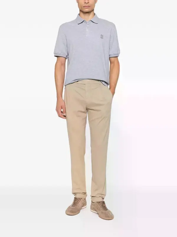 Brunello Cucinelli Logo-embroidered Piqué Polo Shirt