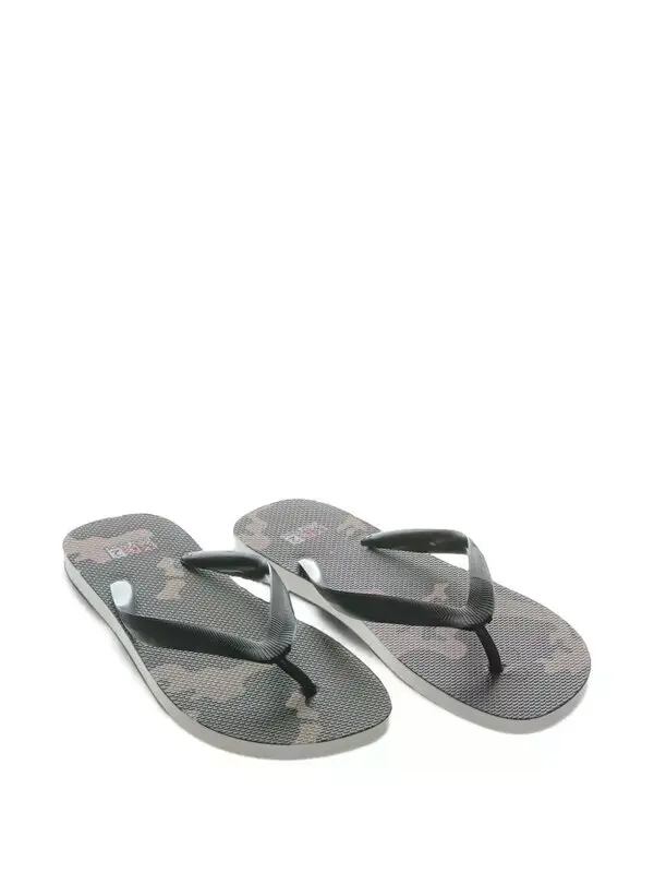 MC2 SAINT BARTH Tommy Camouflage-print Flip-flops - Black