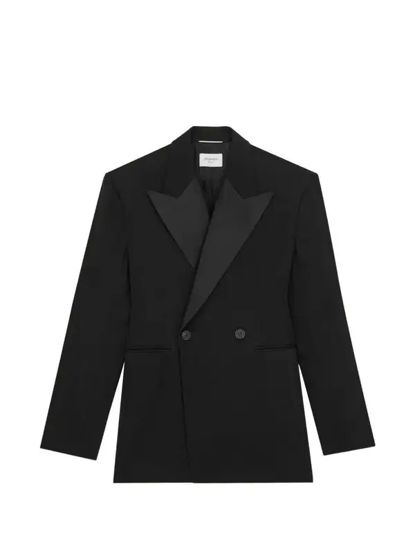 Saint Laurent Double-breasted Peak-lapel Blazer