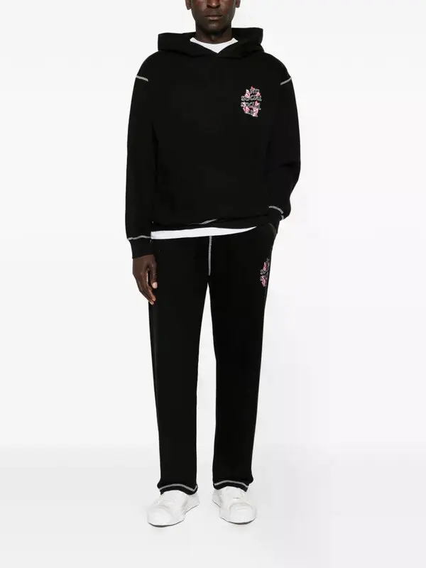ANTI SOCIAL SOCIAL CLUB Floral Print Hoodie - Black