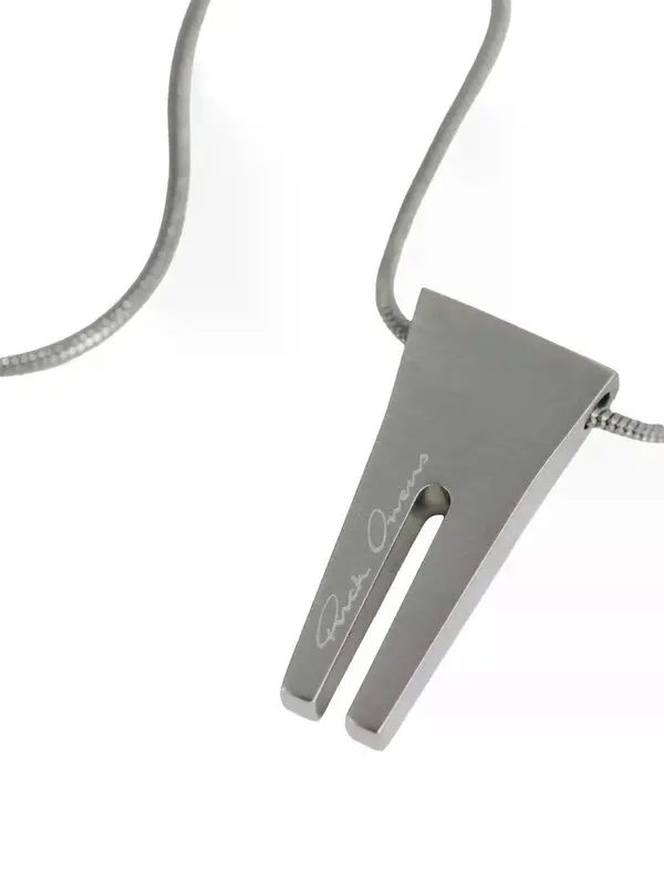 Rick Owens Tone Open Trunk Necklace - Silver