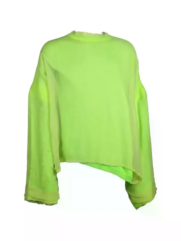 Valentino Garavani Layered Effect Round-neck Sweater - Green
