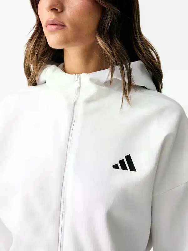 Adidas Logo-print Zip-up Hoodie