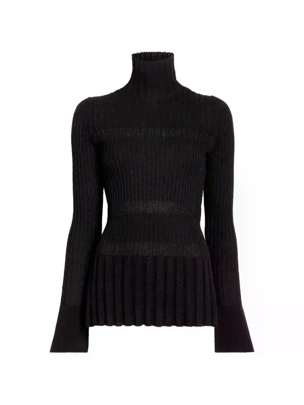 Proenza Schouler Rosario Top In Textured Merino Wool - Black