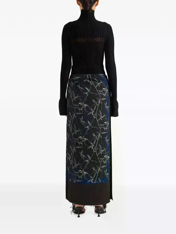 Proenza Schouler Rosario Textured Merino Wool Turtleneck - Black