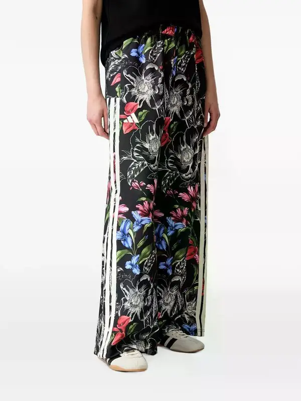 Adidas X Farm Rio House Of Tiro Floral-print Side-stripe Track Pants - Black