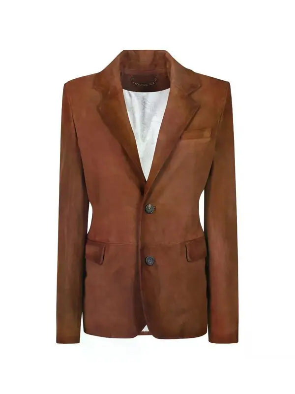 GOLDEN GOOSE Jacket In Waxed-suede - Brown