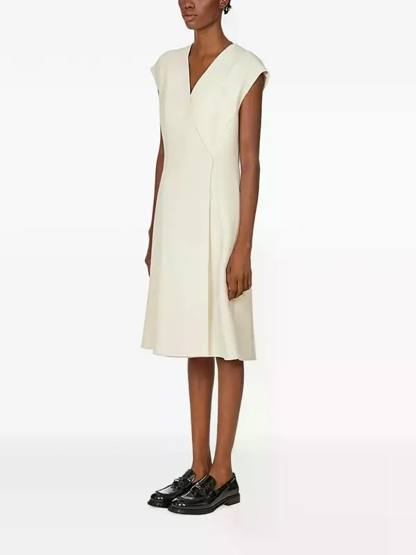 FERRAGAMO V-neck Sleeveless Mini Dress