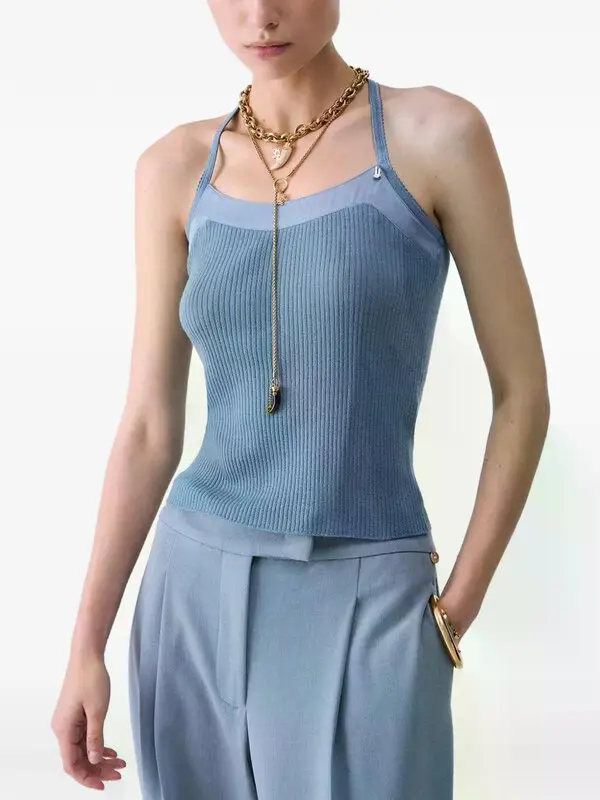 Liu Jo Cross-back Knit Top - Blue