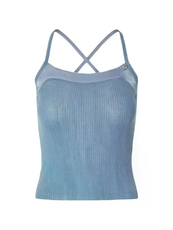 Liu Jo Cross-back Knit Top - Blue