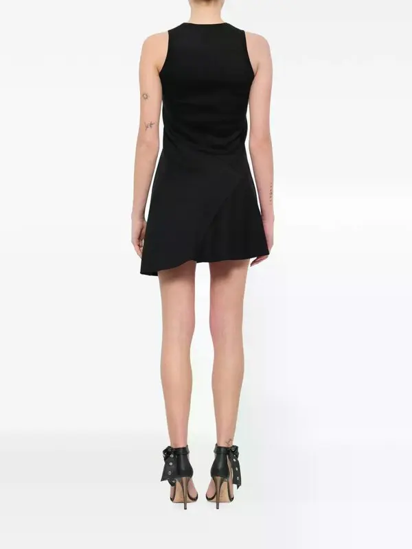 Neil Barrett Asymmetric Jacquard-panel Mini Dress
