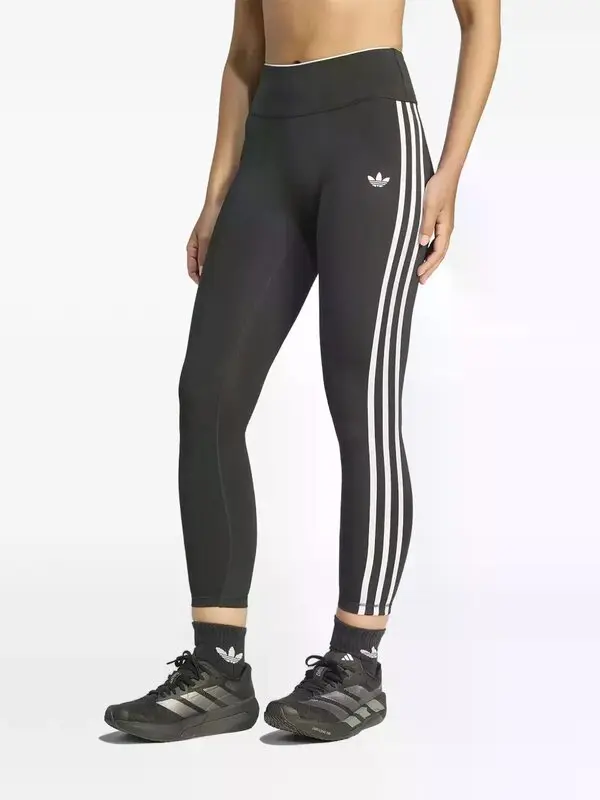 Adidas Side-stripe Logo-print Trousers - Black
