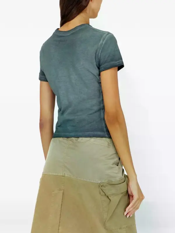 DIESEL® T-shirt With Patches And Microwaffle Sides
