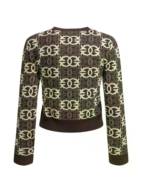 Pinko Monogram-pattern Sweater - Brown