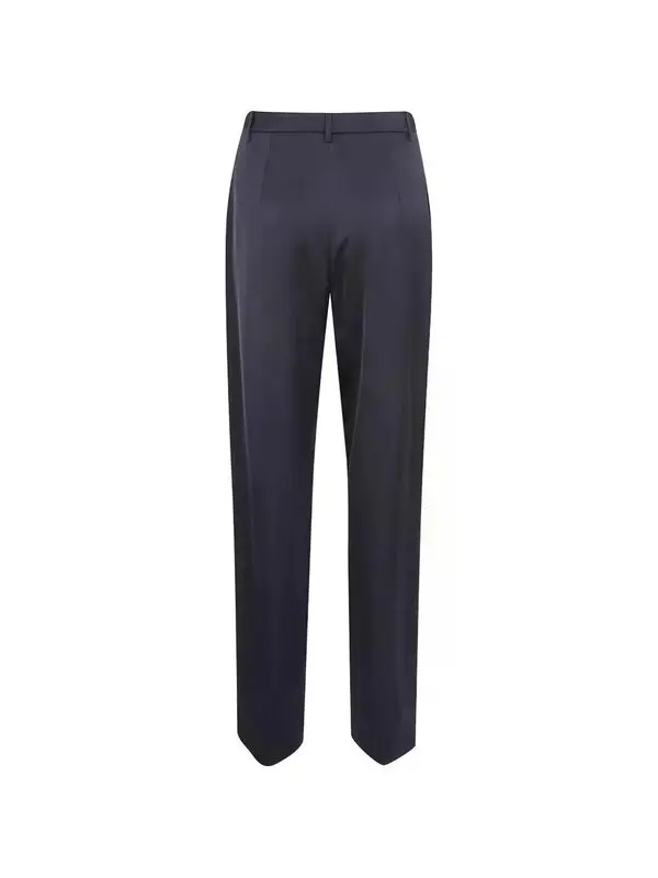 Emporio Armani Pleated Satin-finish Trousers