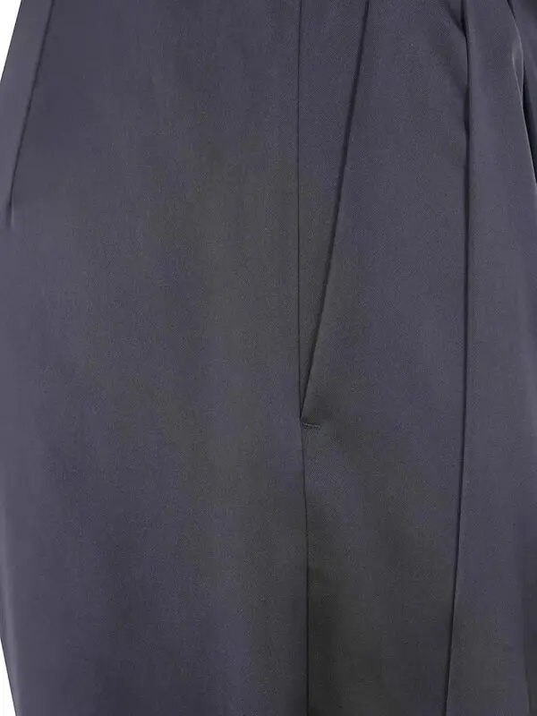 Emporio Armani Pleated Satin-finish Trousers