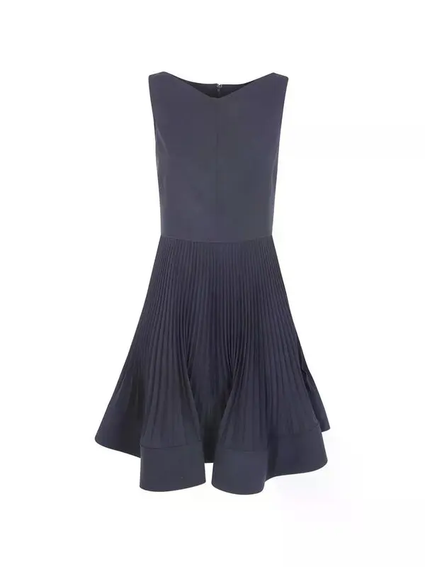 Emporio Armani Pleated-skirt Sleeveless Mini Dress - Black