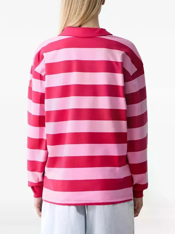 Adidas Striped Quarter-zip Polo Shirt