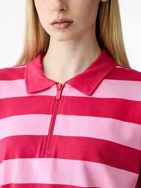 Adidas Striped Quarter-zip Polo Shirt