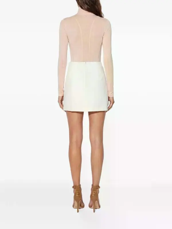Elisabetta Franchi Lightweight Crêpe Miniskirt With Bow - White
