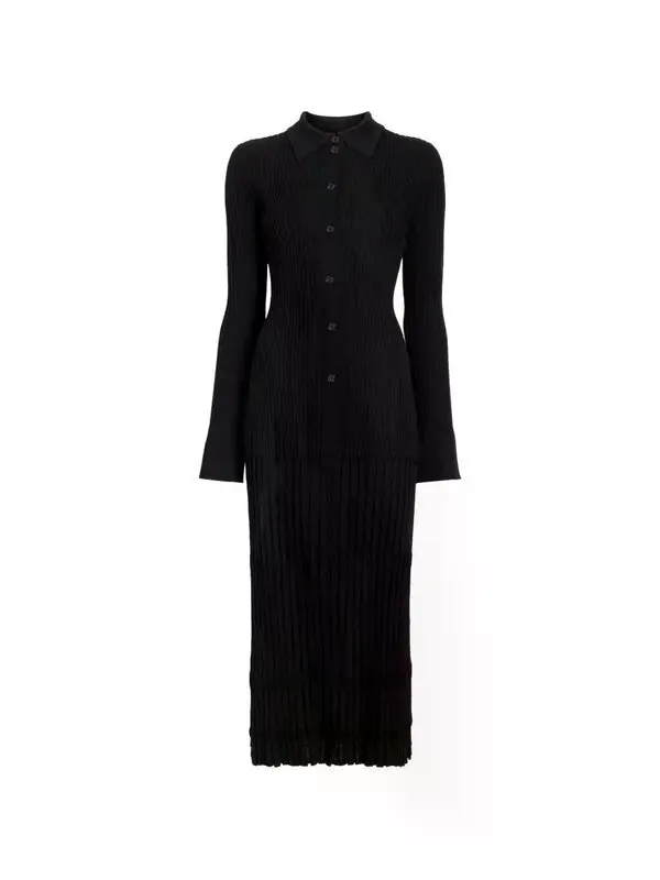 Proenza Schouler Rosario Dress In Textured Merino Wool - Black
