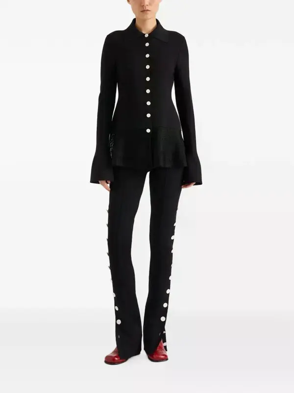 Proenza Schouler Martina Jacket In Compact Stretch Viscose - Black