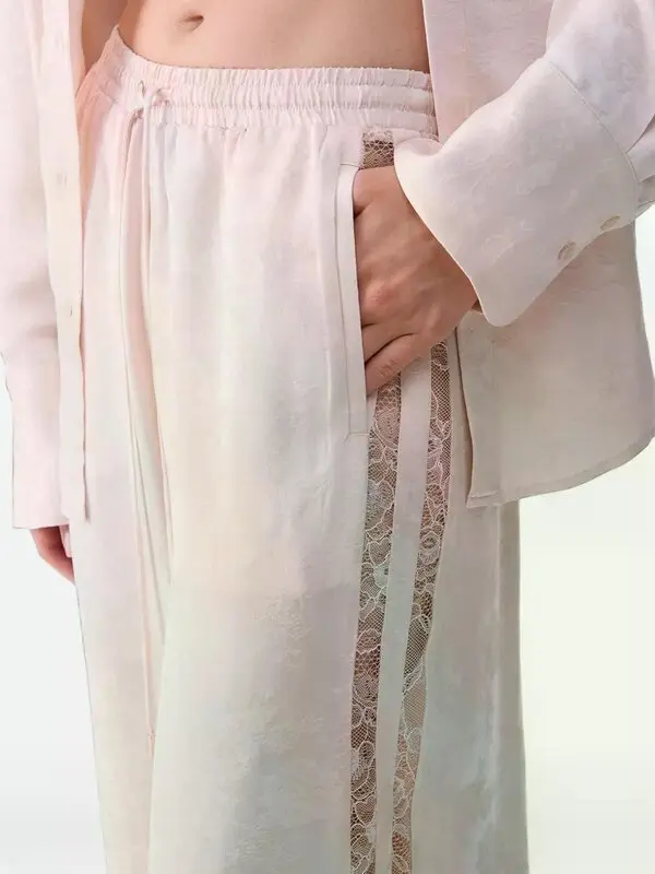 Liu Jo Jacquard Trousers With Valencienne Lace