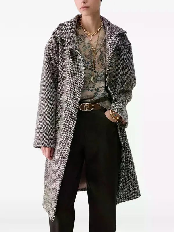 Liu Jo Wool Coat With Belt