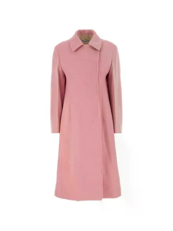 JIL SANDER Concealed-fastening Wool Coat - Pink