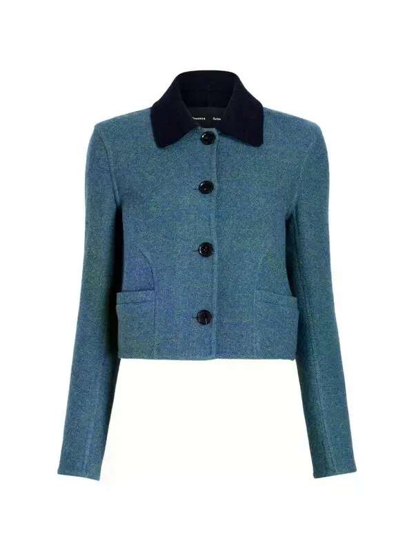 Proenza Schouler Gaelle Jacket In Double Face Melange Outerwear