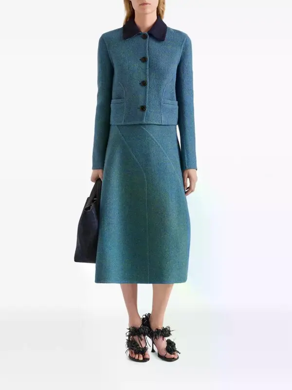 Proenza Schouler Gaelle Jacket In Double Face Melange Outerwear